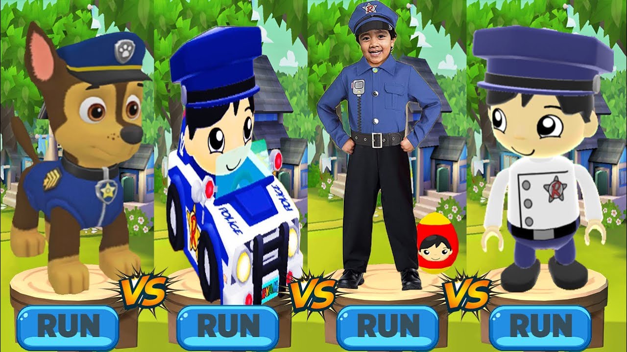 Tag with Ryan - All Police Ryan Characters vs Chase Run Gameplay - YouTube