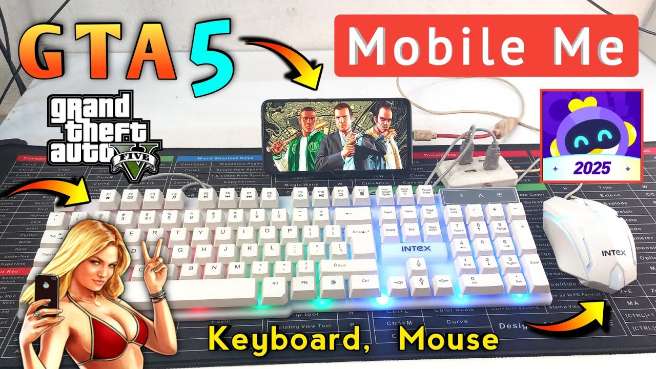 GTA 5 Phone Me Keyboard Mouse Se Connect Karke Kaise Khele 2025 ...