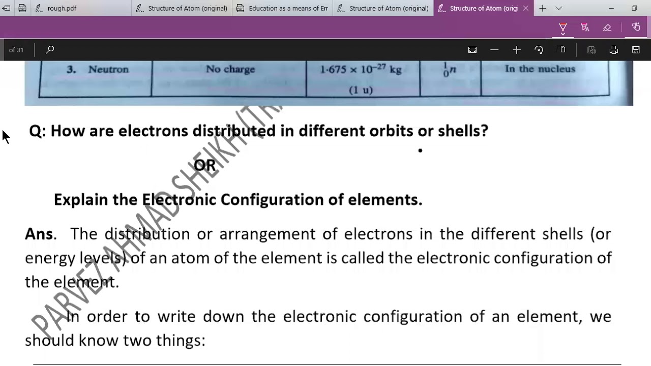 Electronic Configuration,Part-03, Class=9th,ZOOM class, Kashmiri - YouTube