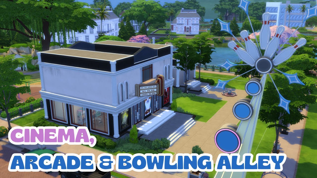 Cinema, Arcade and Bowling Alley [The Sims 4 SpeedBuild] - YouTube