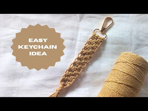 DIY Macrame Keychain Holder Tutorial- Macrame making tutorials - YouTube