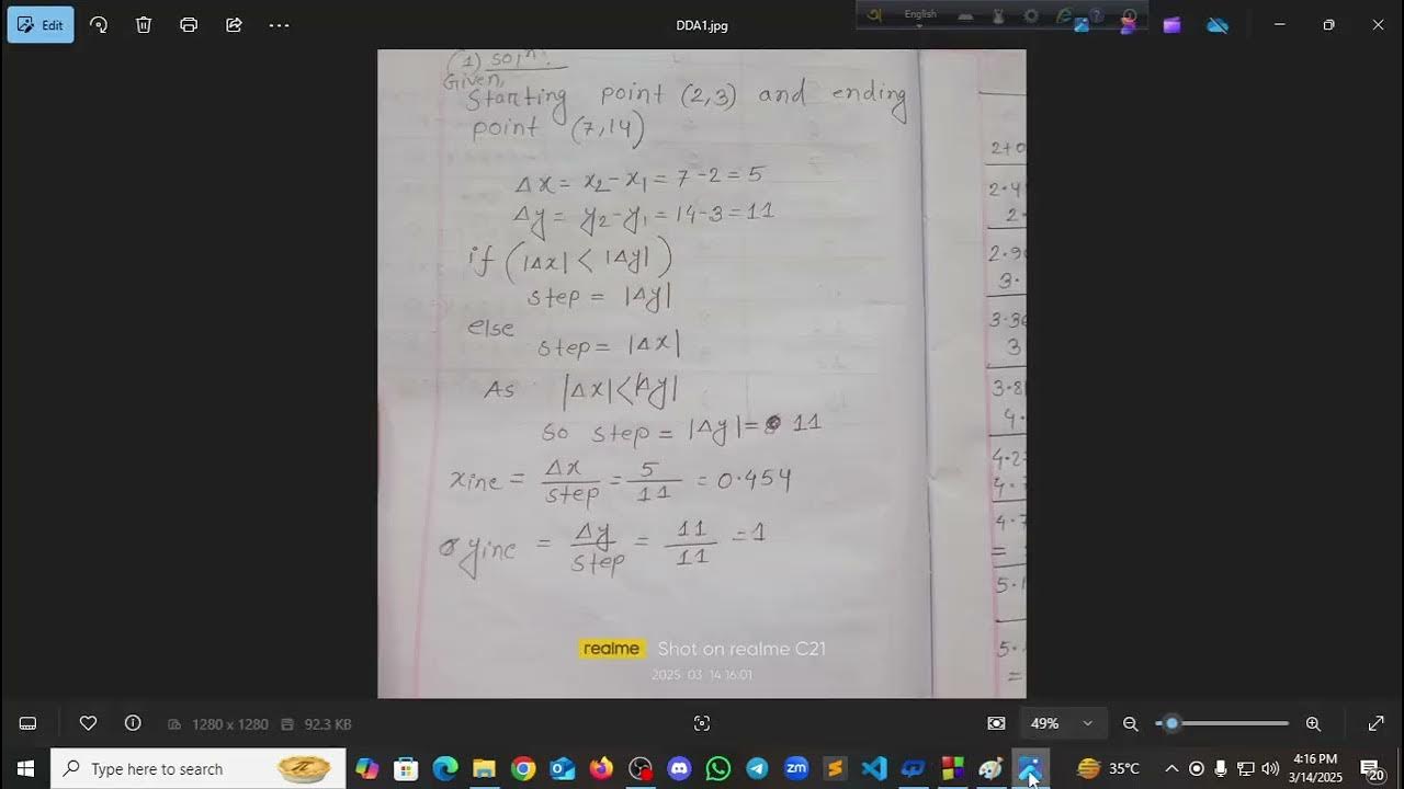 DDA Algorithm (Computer Graphics) - YouTube