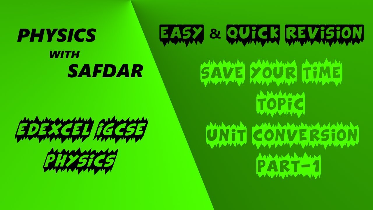 Unit conversion ( length)/ Edexcel IGCSE PHYSICS - YouTube