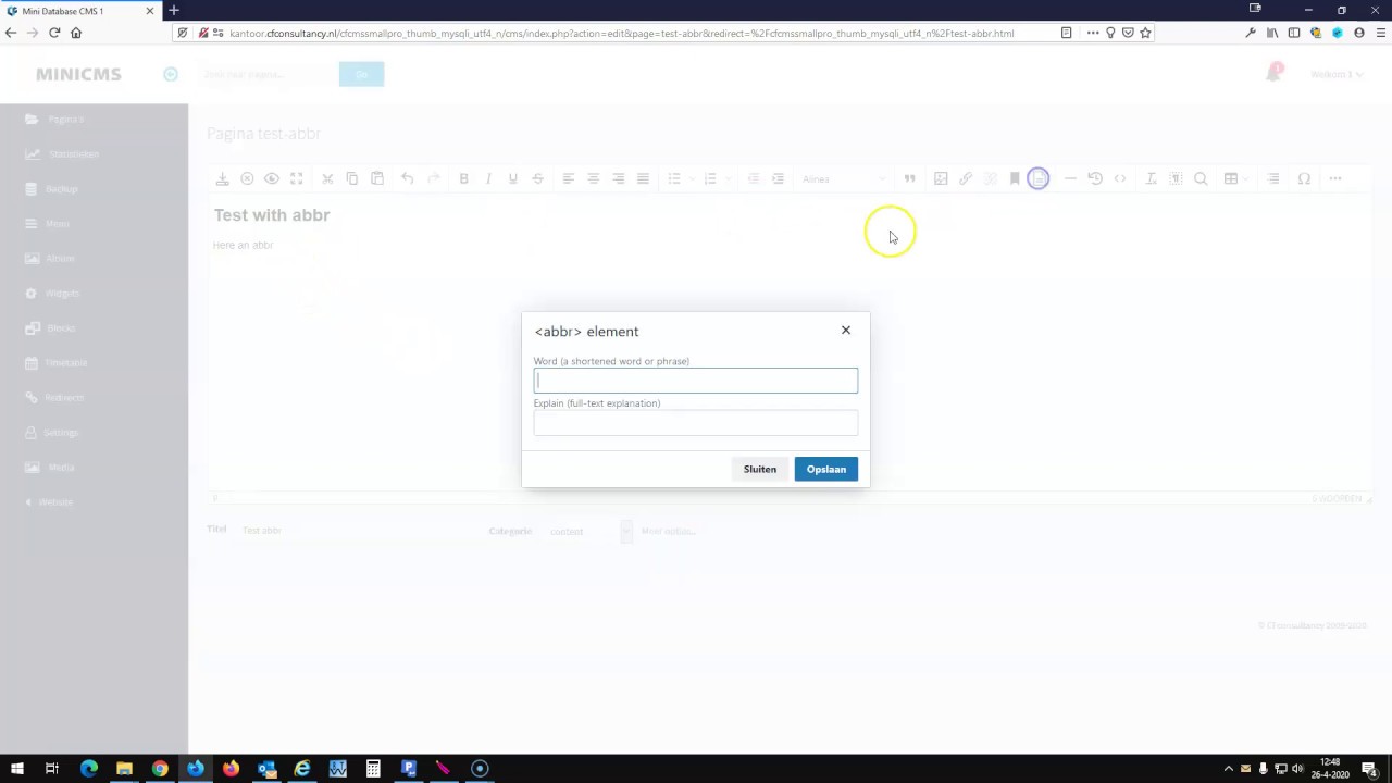free TinyMCE 5 plugin ABBR - YouTube