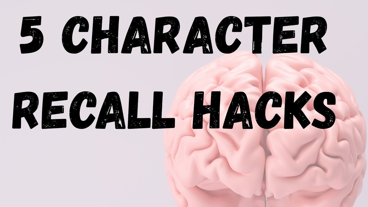 5 ways to remember Characters - YouTube