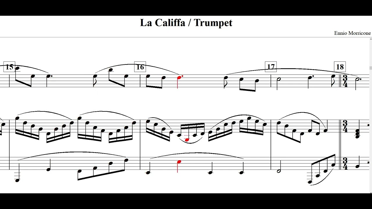 La Califfa(Ennio Morricone)-for Trumpet - YouTube
