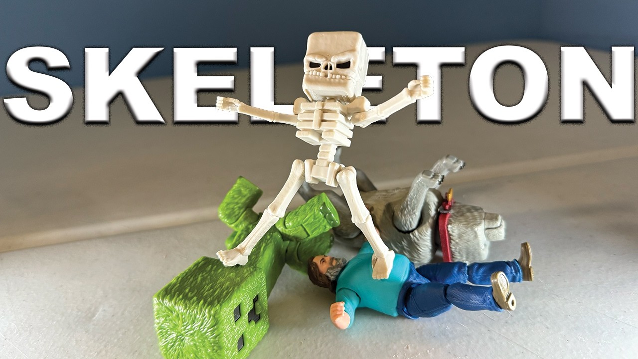 This... is a SKELETON | a Minecraft Movie Skeleton Figure Review | bone ...