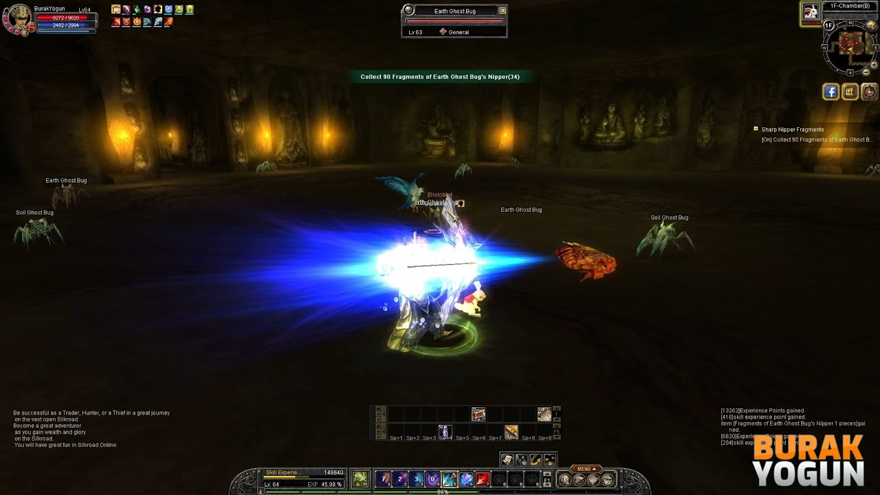 Silkroad Online - Sharp Nipper Fragments (Donwhang Stone Cave Quest) - YouTube