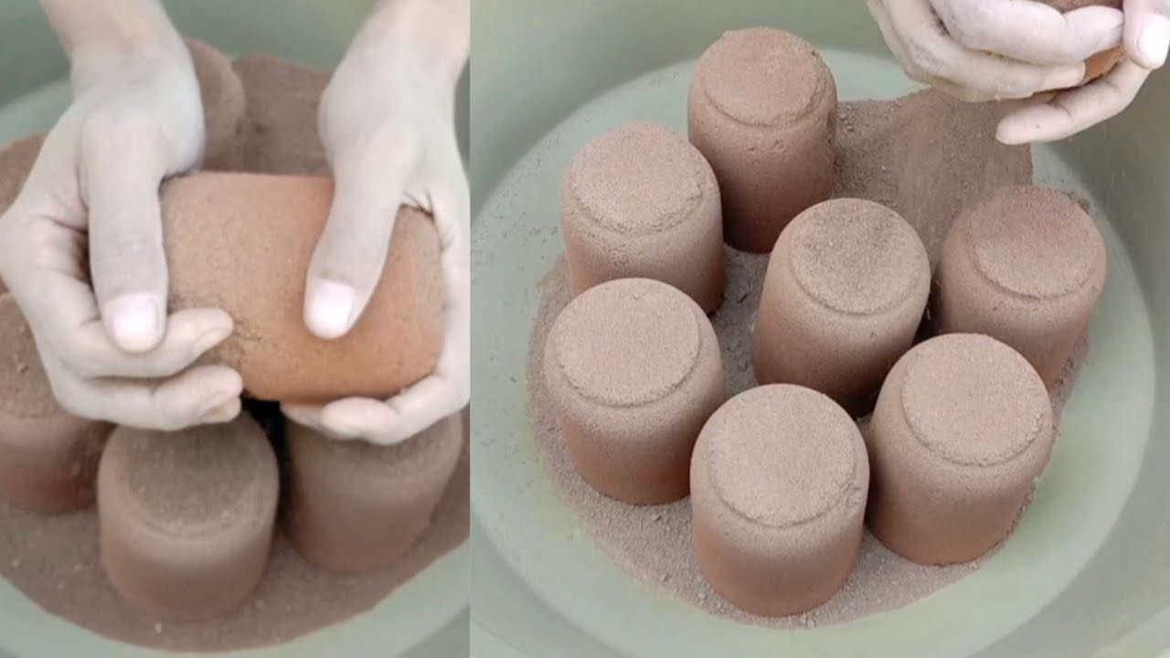 Soft Red Sand Glass Crumbling🤤 ️ - YouTube