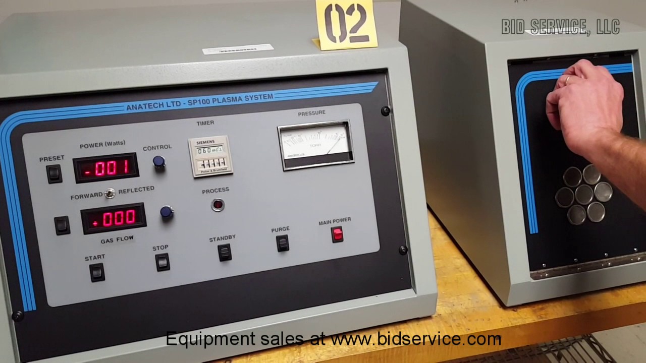 Anatech SP-100 Plasma Etcher #61097 - YouTube
