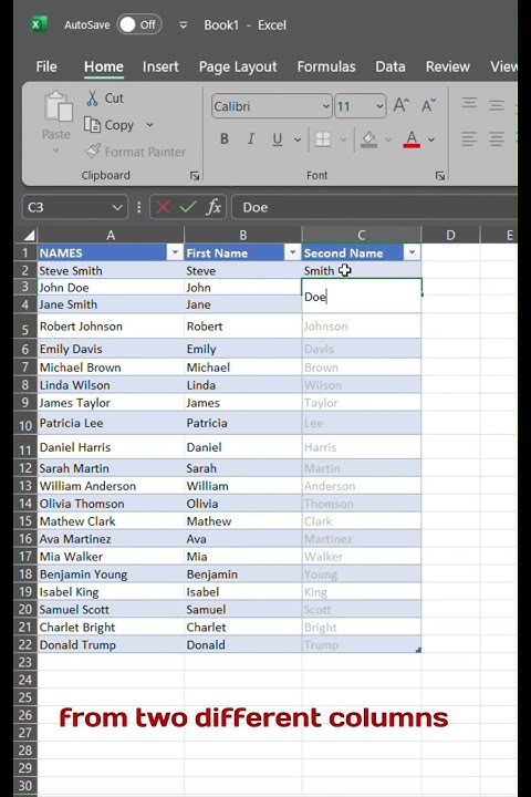 Excel Hack Flashfill Like A Pro Shorts Exceltricks Youtube