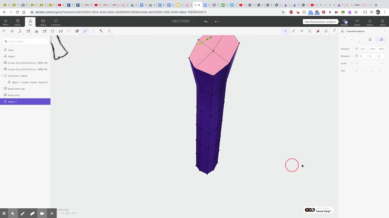 Leg Modeling Demo Vectary - YouTube