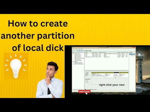 How to create another partition from local disk (Eassy tutorial)||Tech ...