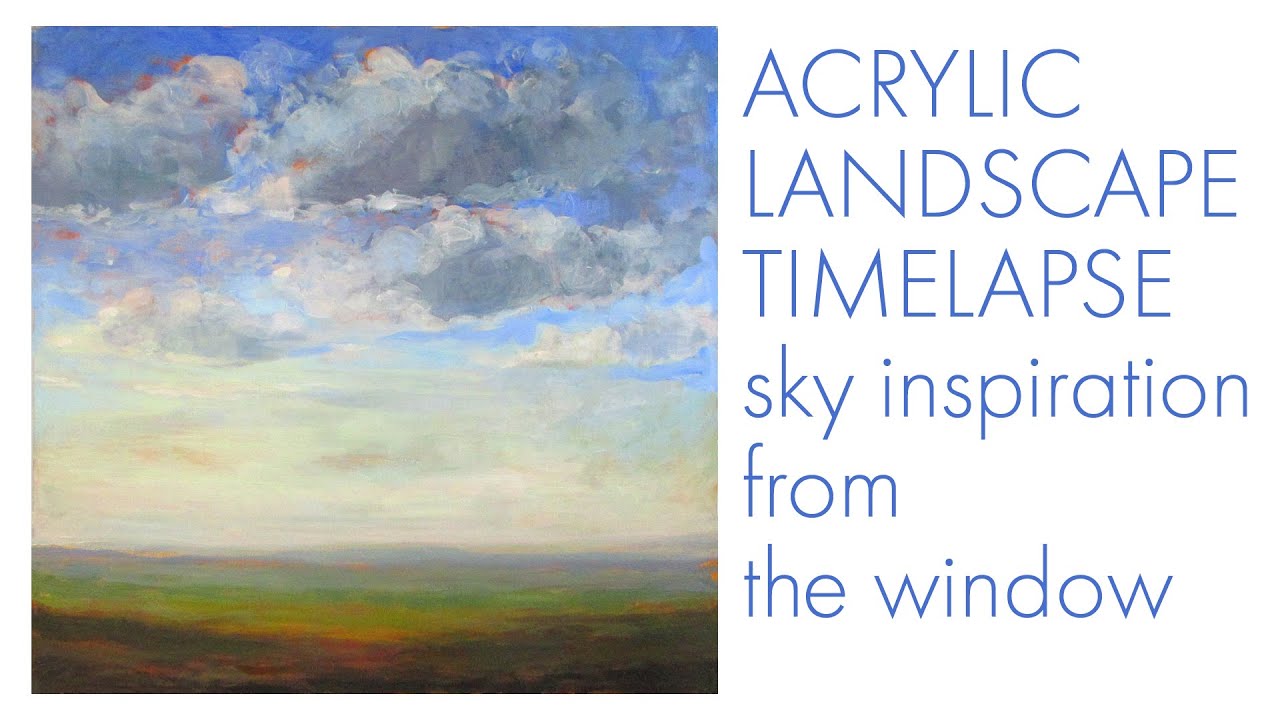 Acrylic Painting - Big Blue Sky with Clouds - Timelapse Speedpaint of ...