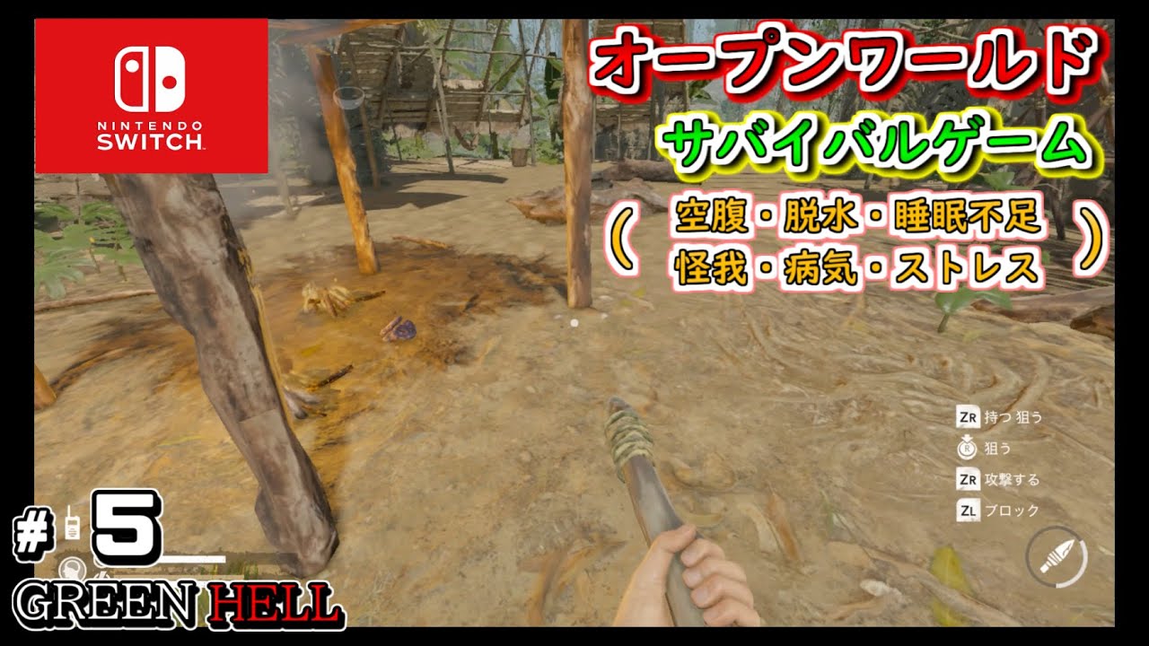 Switch 【GREEN HELL】 グリーンヘル実況＃5 オープンワールドサバイバルゲームで生存をかけてジャングルの奥地を攻略していく！ - YouTube