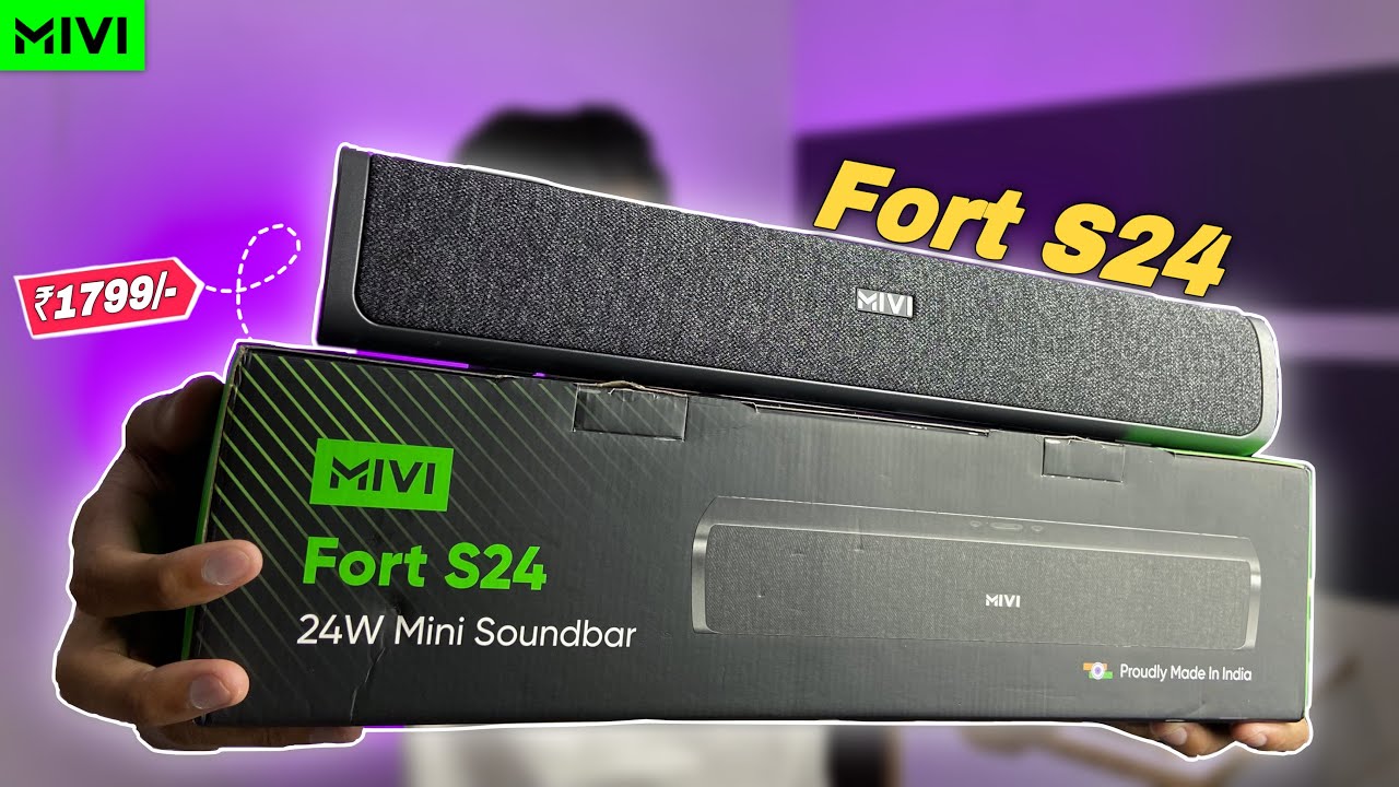 MIVI Fort S24 Mini Sound Bar Unboxing & Full Review🔥 | Sound Test, FM ...