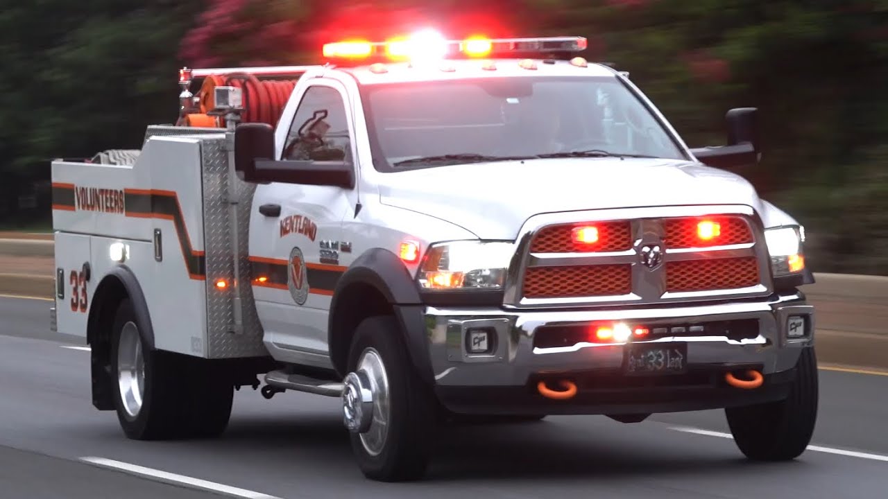Kentland Volunteer Fire Department Mini Pumper 33 Responding - YouTube