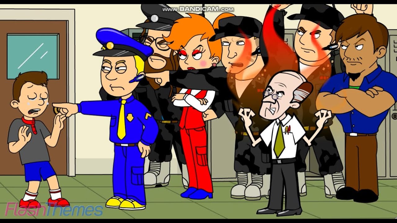 Classic Caillou Destroys Ms. Martin's Classroom/Arrested/Grounded - YouTube