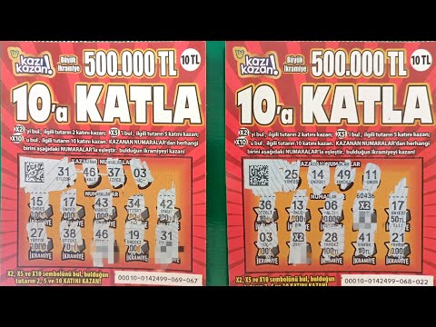 YENİ 10 TL LİK 10'a  KATLA  KAZI KAZANI DENEDİK | İLK BAŞTA GÜZEL İKRAMİYELERLE BAŞLIYOR MU 🤔🤑👍
