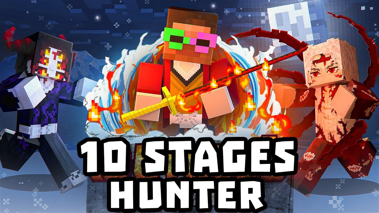 I SURVIVED 10 LEGENDARY HUNTERS in MINECRAFT HARD MODE - YouTube