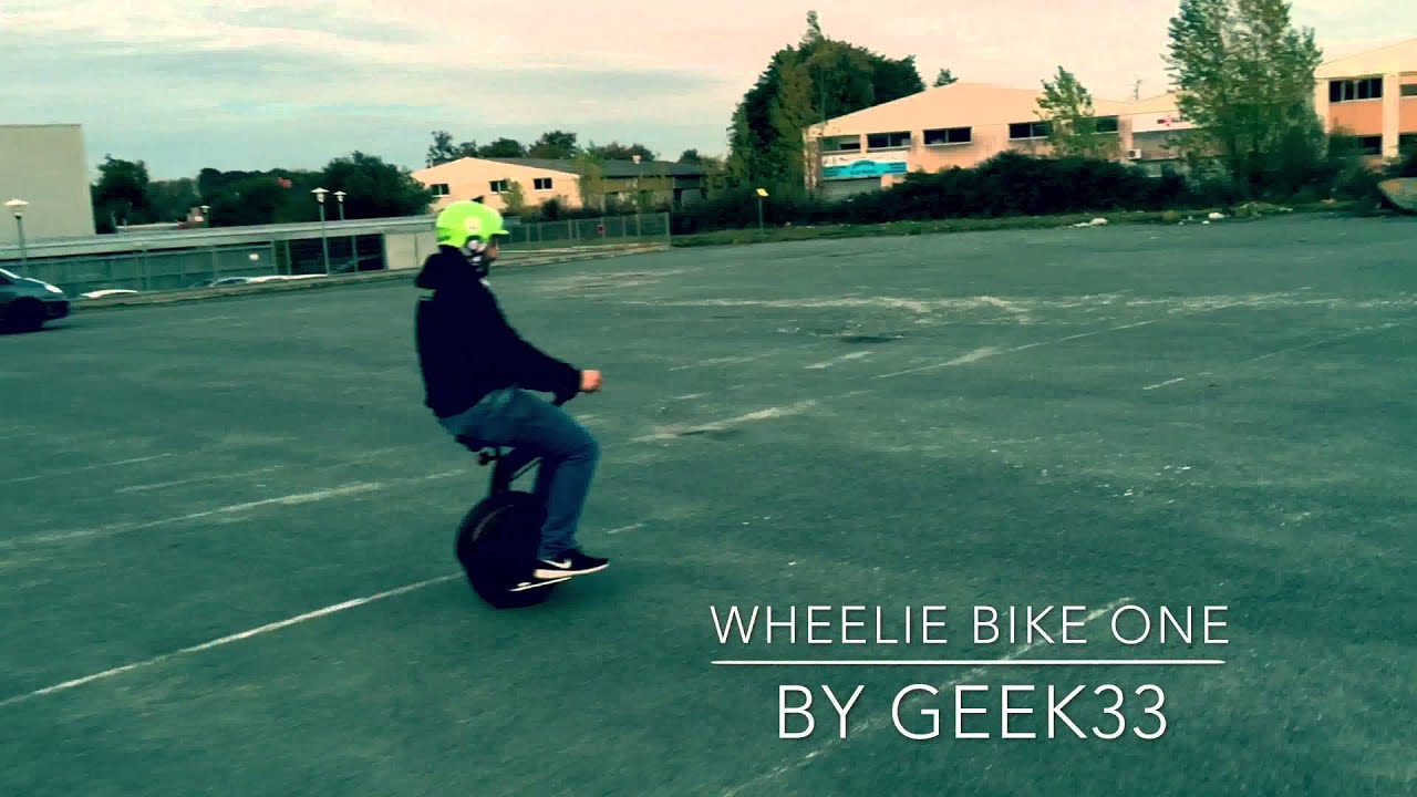 Wheelie Bike One by Geek33 Smart monocycle 2 roues Self Balancing scooter électrique - YouTube