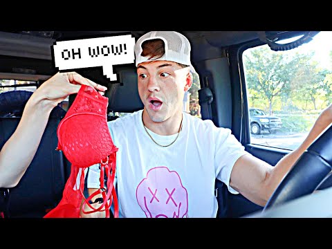 REMOVING ALL MY CLOTHES WHILE MY HUSBAND DRIVES!! *HILARIOUS*