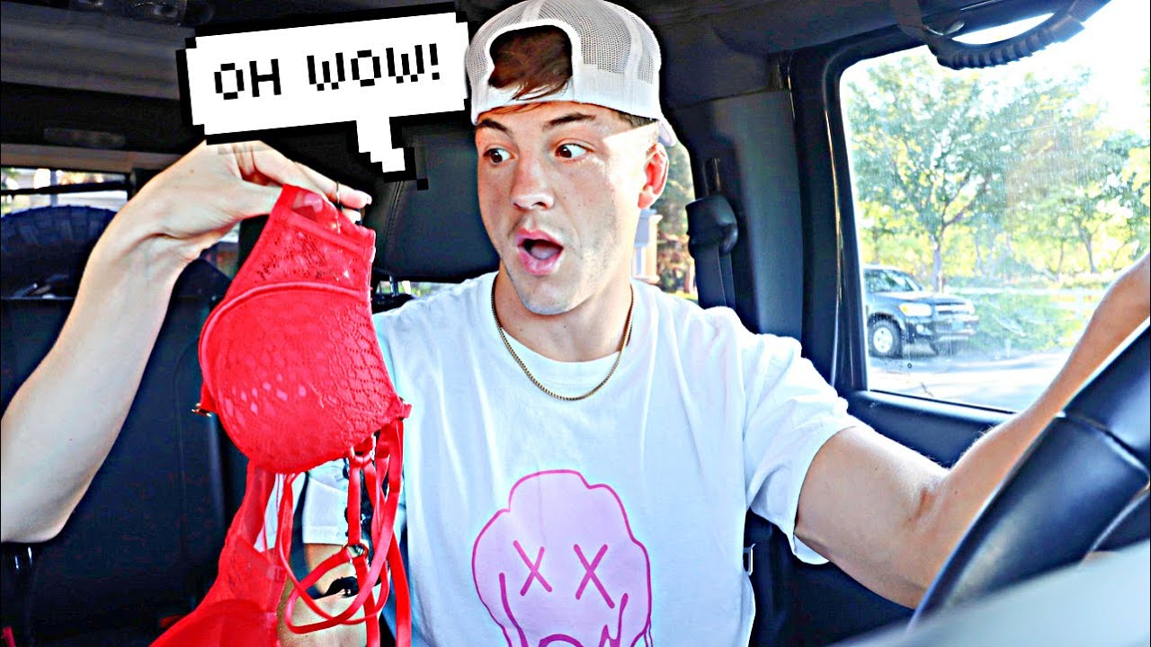REMOVING ALL MY CLOTHES WHILE MY HUSBAND DRIVES!! *HILARIOUS* - YouTube