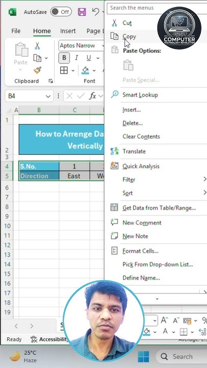 How to transpose data in Excel =TRANSPOSE #shorts #excel #trending #exceltips #yt #computer #gk ...