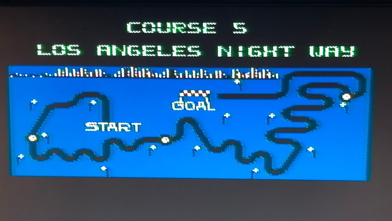 Rad Racer NES Course 5: Los Angeles Night Way - YouTube