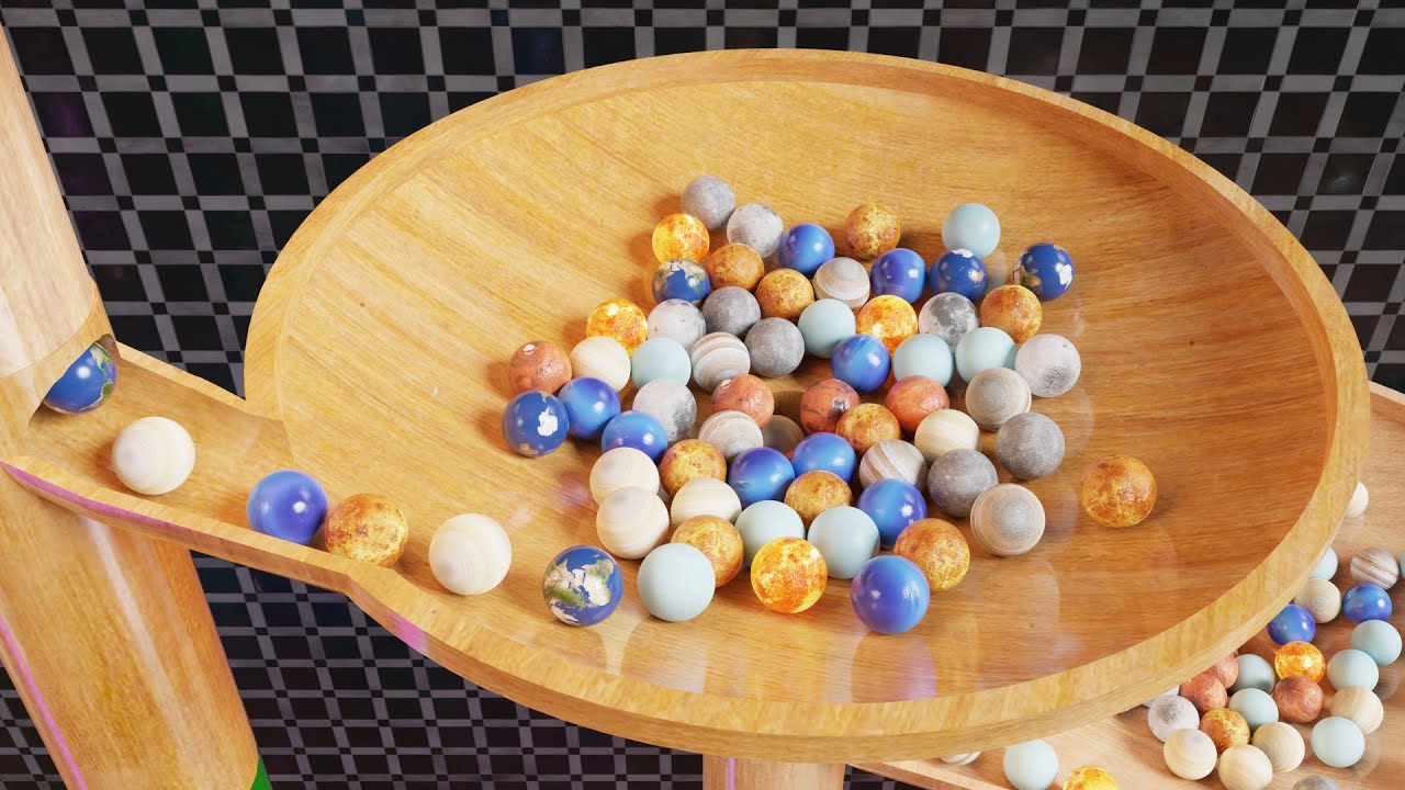 Marble Run Animation : Solar System Planets marbles run - YouTube