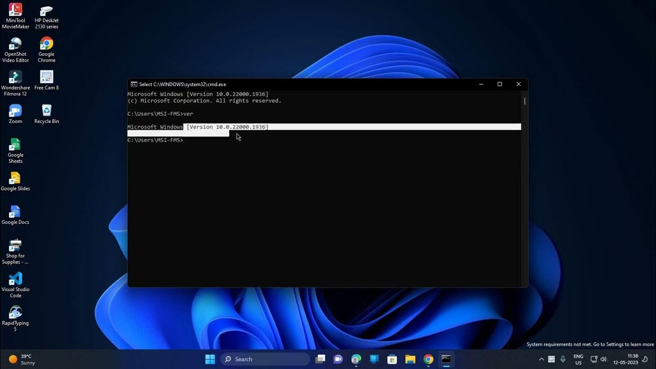 how to know "VERSION" of your computer |TECH ZONE | 2023 | #cmd - YouTube