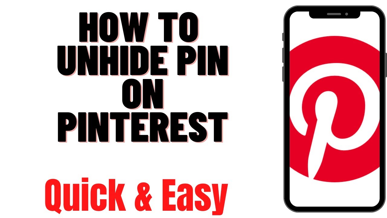 HOW TO UNHIDE PIN ON PINTEREST - YouTube