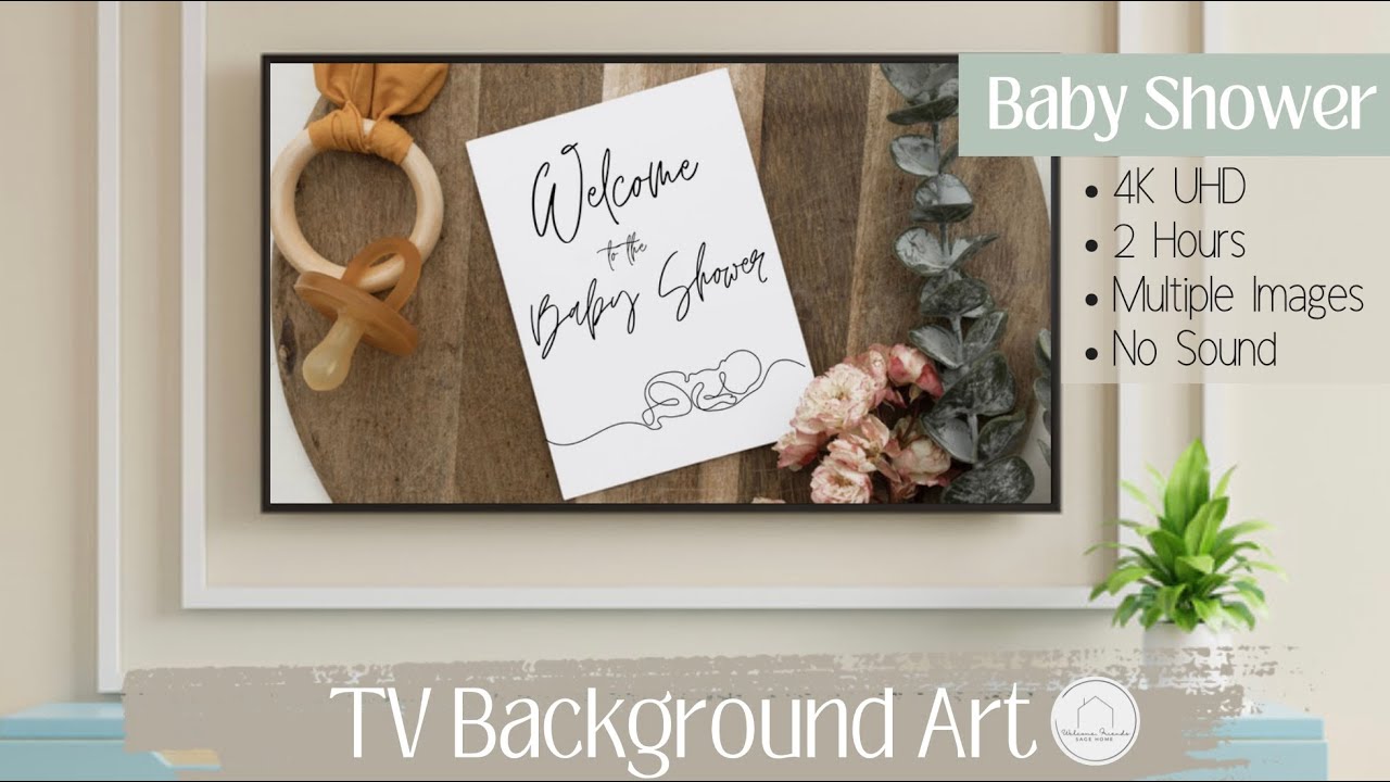 TV Art | Baby Shower | Frame TV Screensaver | Smart TV Background Art ...