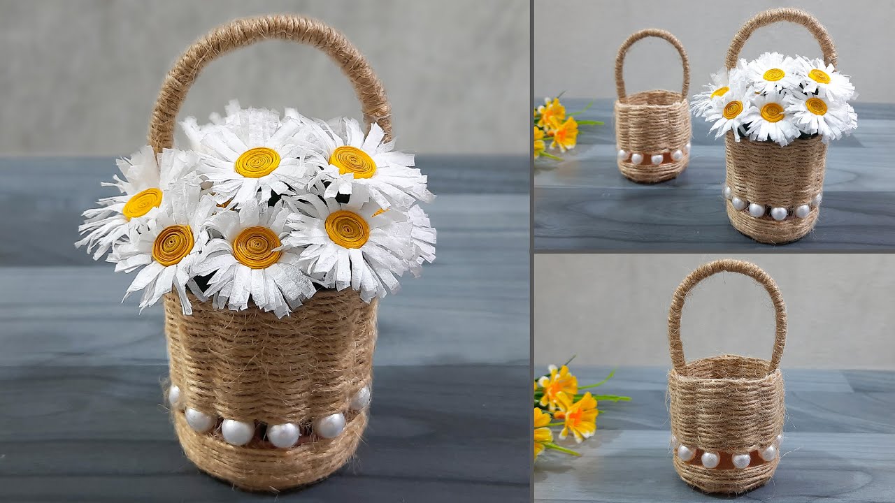 DIY How to make a vase from bottle cap and toothpicks | Home Decor ...