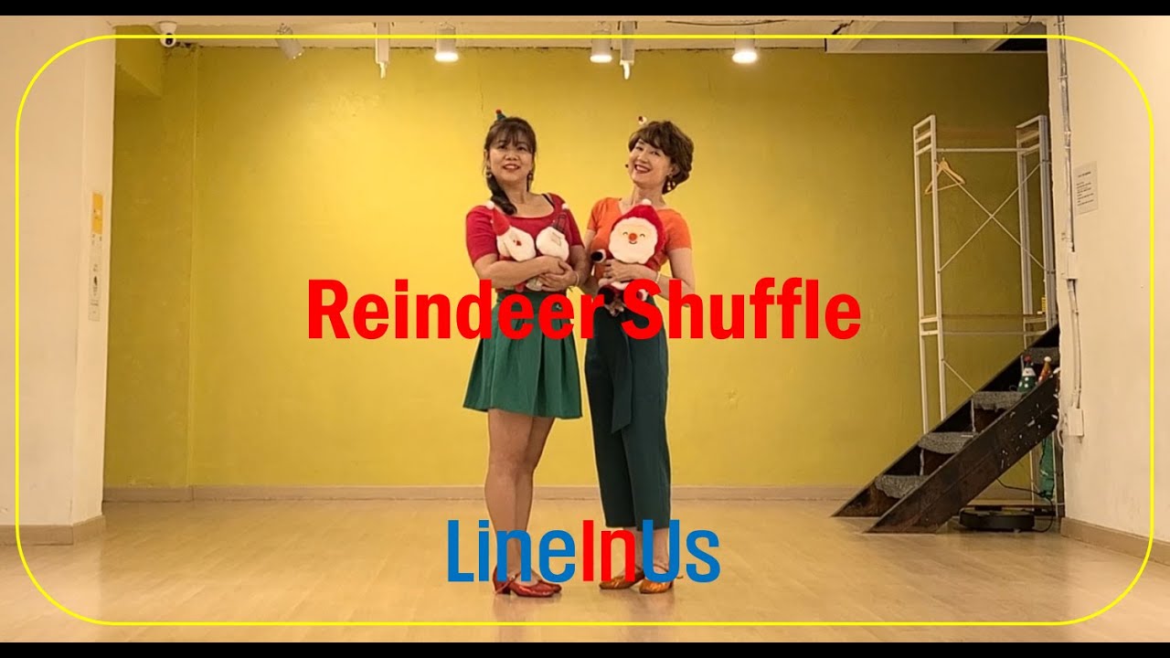 Reindeer Shuffle Line Dance (Dance & Count) [Lineinus] - YouTube