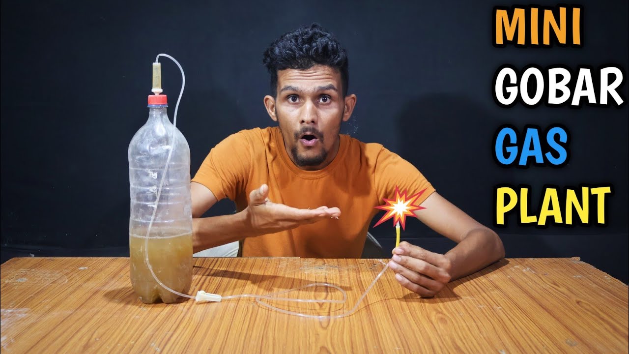 mini gobar gas plant,,home made gobar gas plant - YouTube