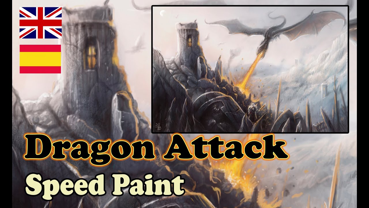 (Speedpaint) Como dibujar un dragón atacando. Tutorial - How to draw a ...