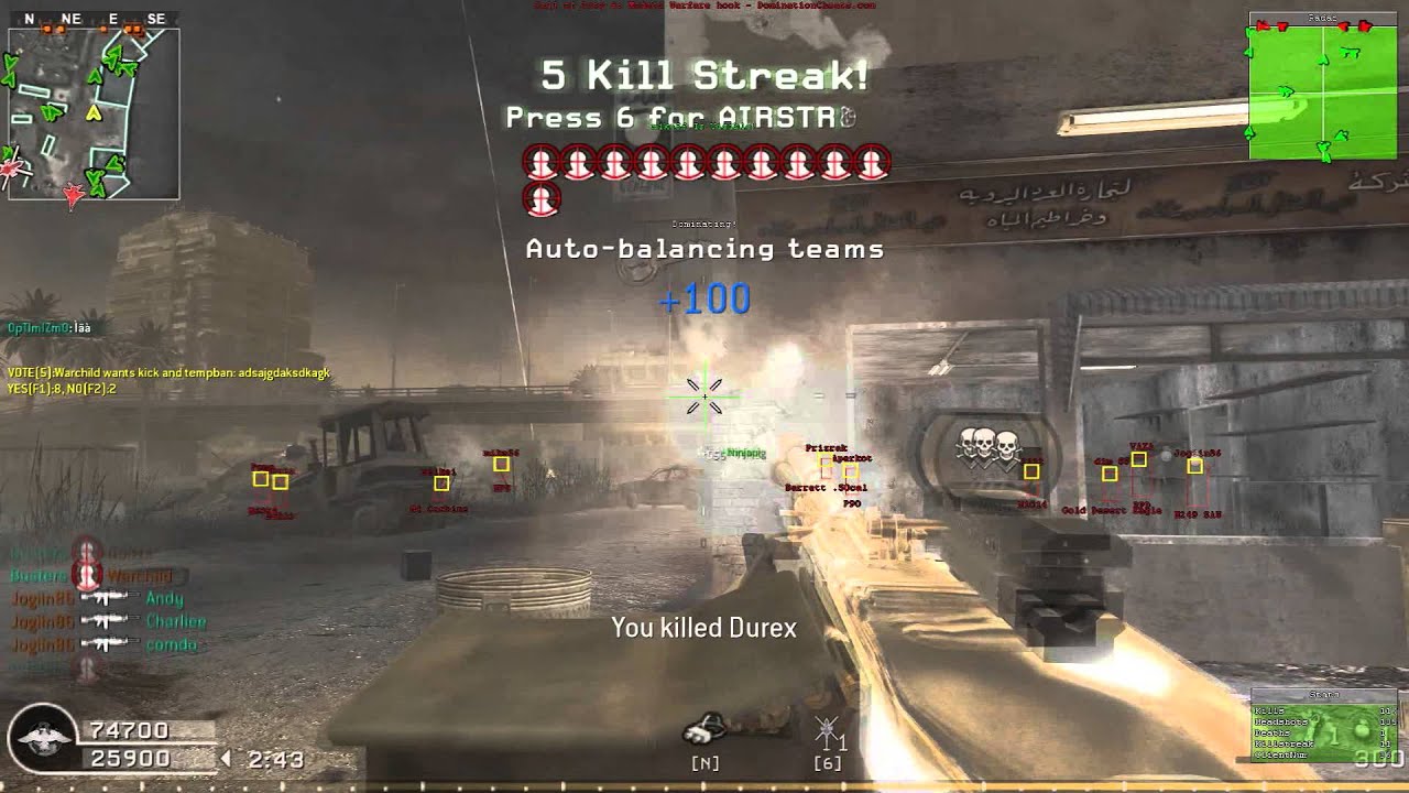 COD 4 Silent Aim Rage [DominationCheats for Call of Duty 4] - YouTube