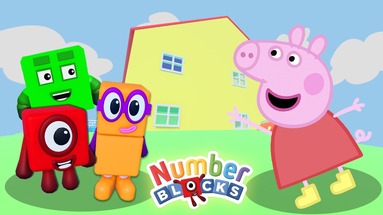 Numberblocks Visit Peppa Pig's House in Roblox Peppa Pig RP - YouTube