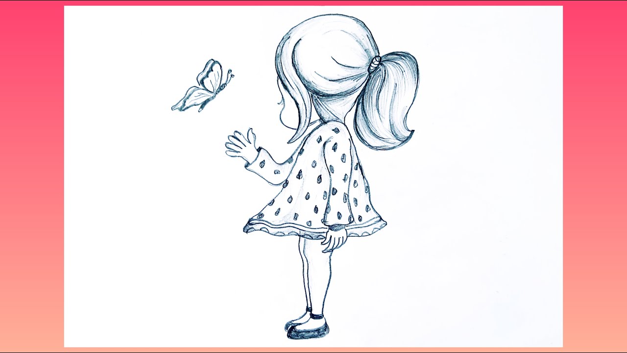 #2 How to draw cute little girl ||beautiful little girl ||pencil sketch ...