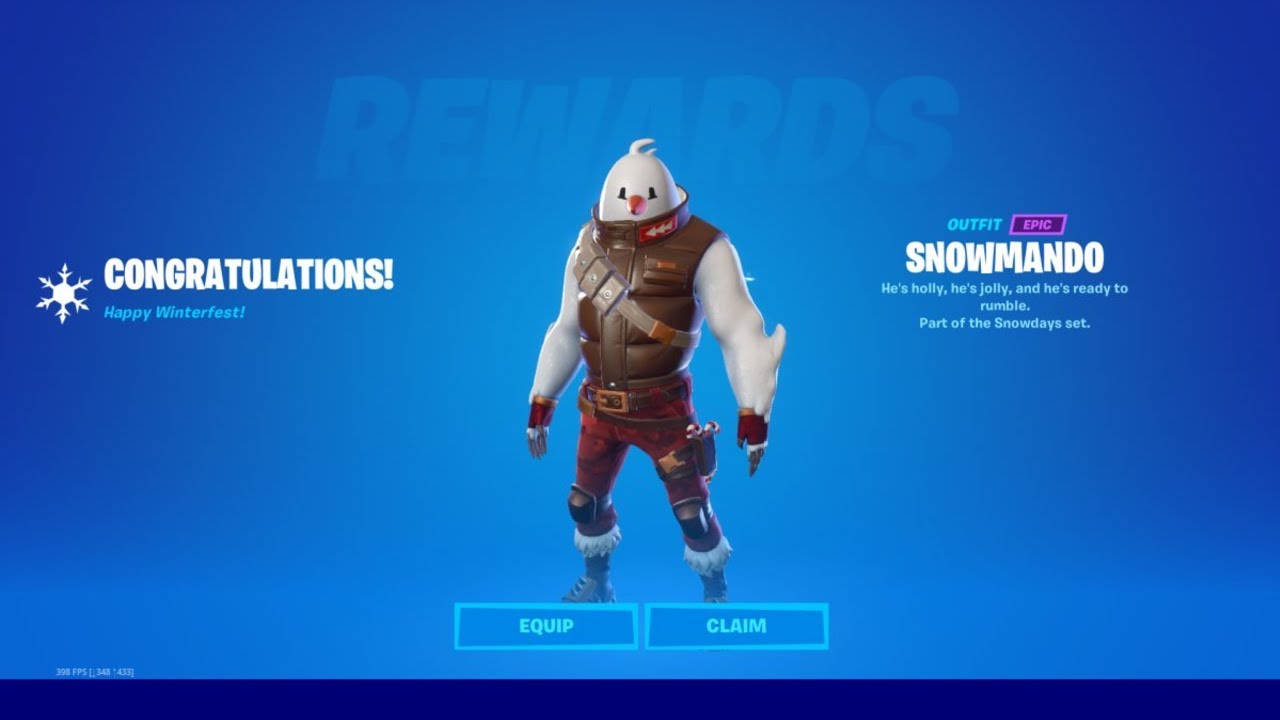 How to Unlock FREE SNOWMANDO SKIN in Fortnite! (Operation Snowdown ...
