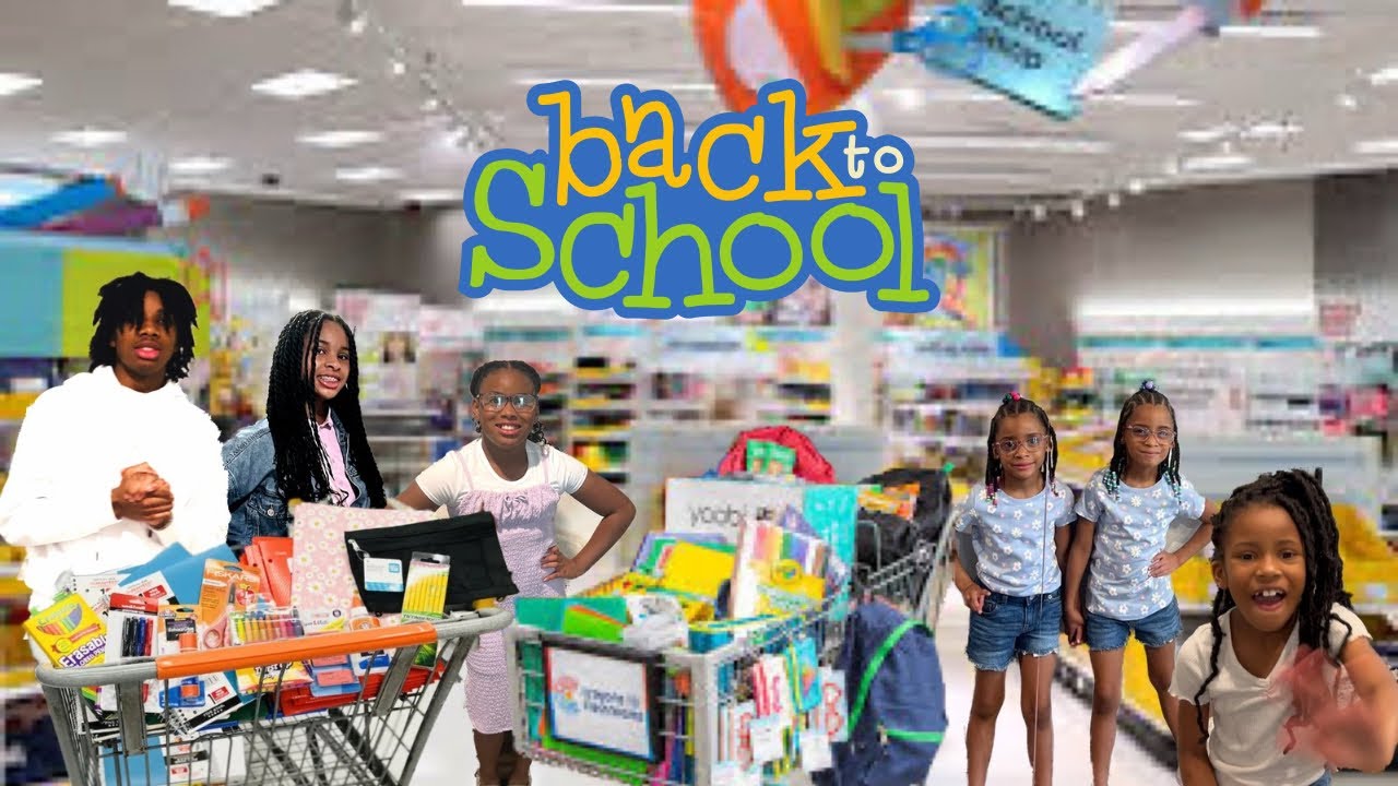 BACK to SCHOOL SHOPPING with 6 KIDS for 2024!! - YouTube