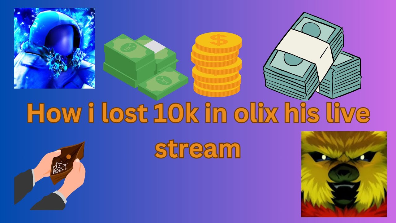 How i lost 10k Robux in olix his live stream - YouTube