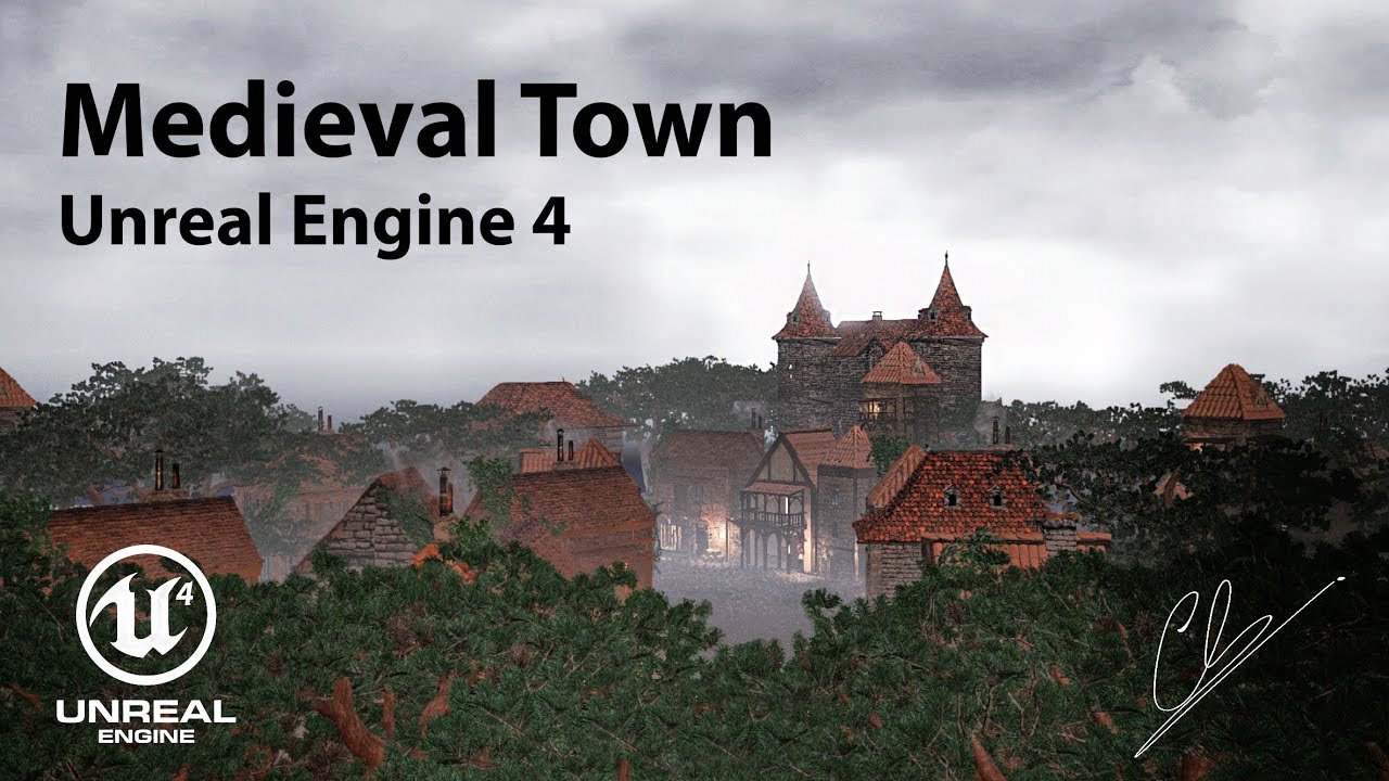 Medieval Town in Unreal Engine 4 - YouTube