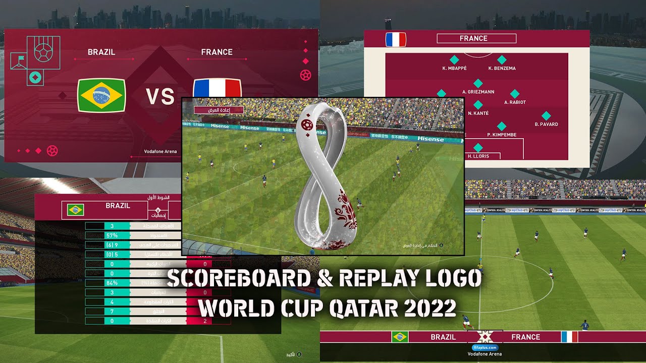New Scoreboard & Replay Logo FIFA World Cup Qatar 2022 For PES 2017 ...