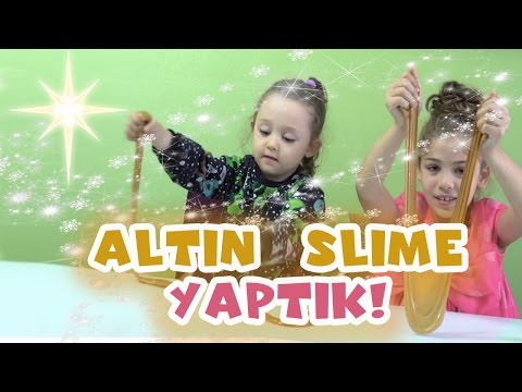 Altın Slime Yaptık | Oyuncak Avı Öykü ve Isabella Damla Güvenilir ile Süper Slime