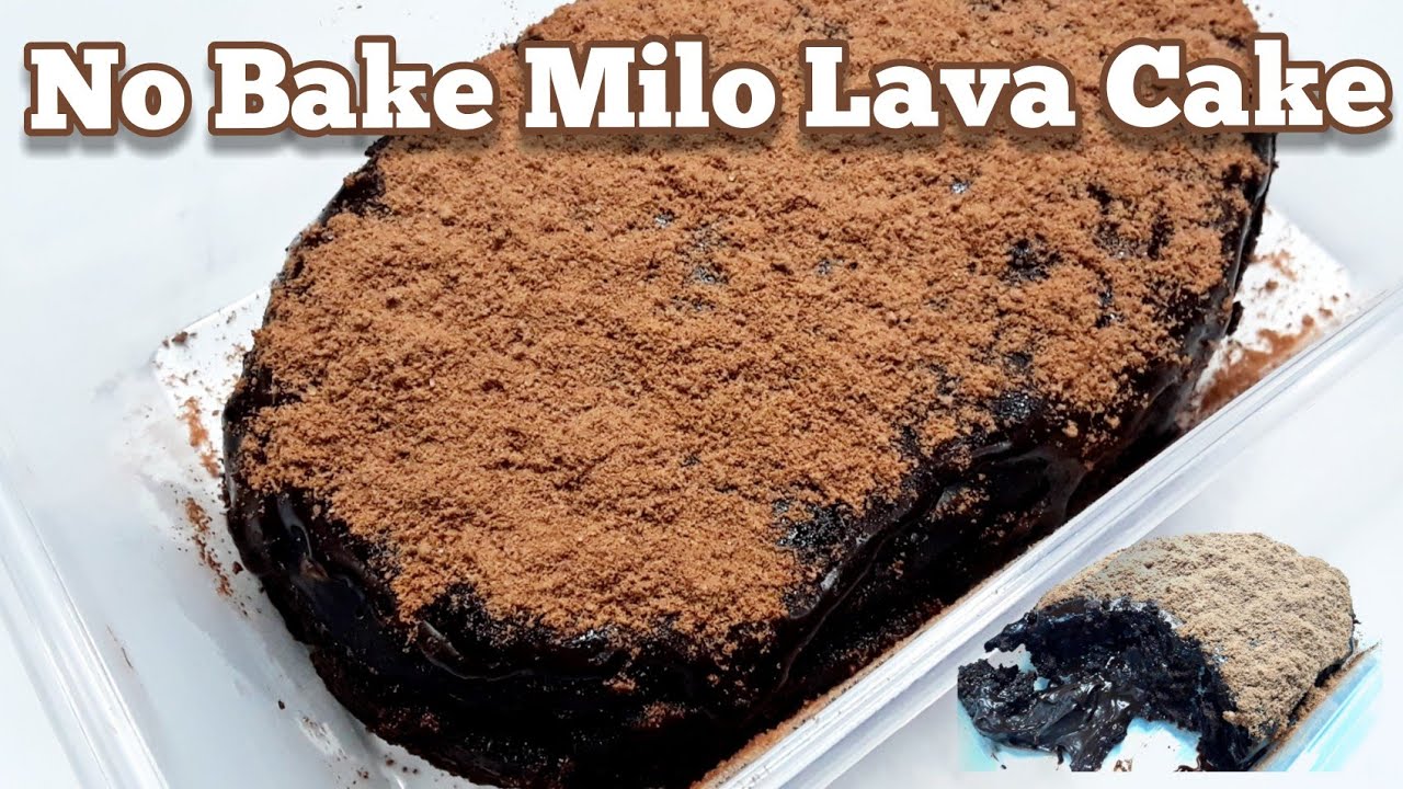 No Bake Milo Lava Cake | Milosaurus Chocolate Lava Cake Recipe | No ...