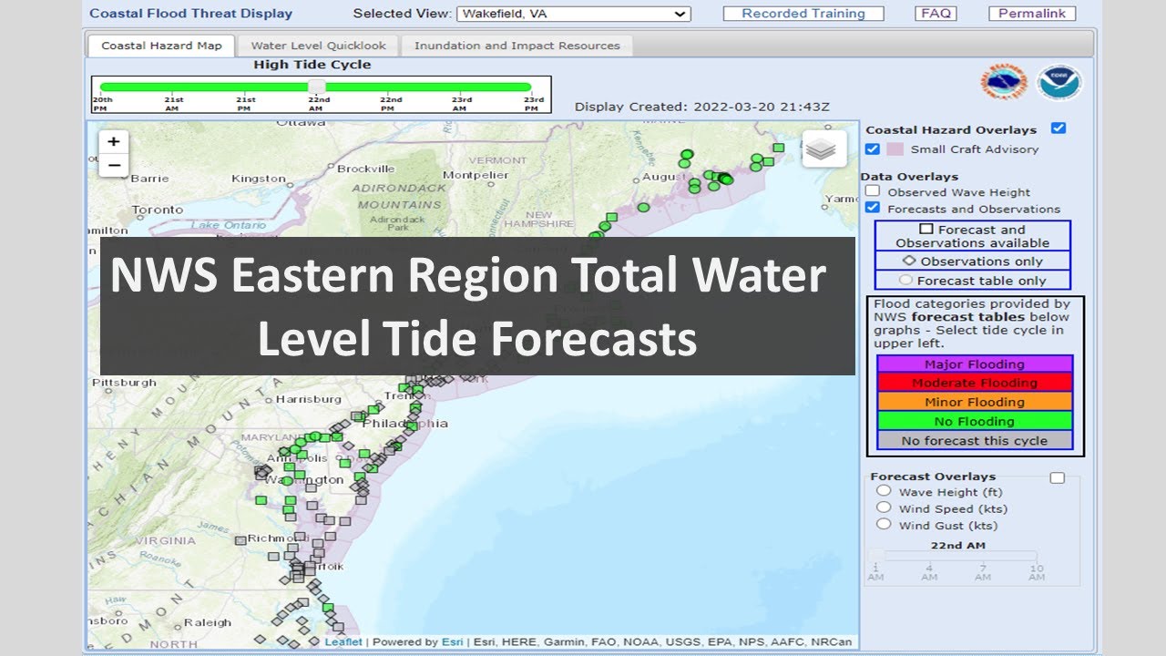 NWS Eastern Region Coastal Flood Webpage Tutorial - YouTube