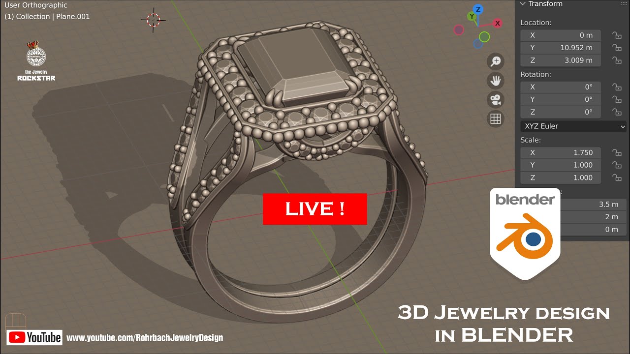 MODELING BLENDER 3D Jewelry - Diseño de joyas - Création de bijoux ...