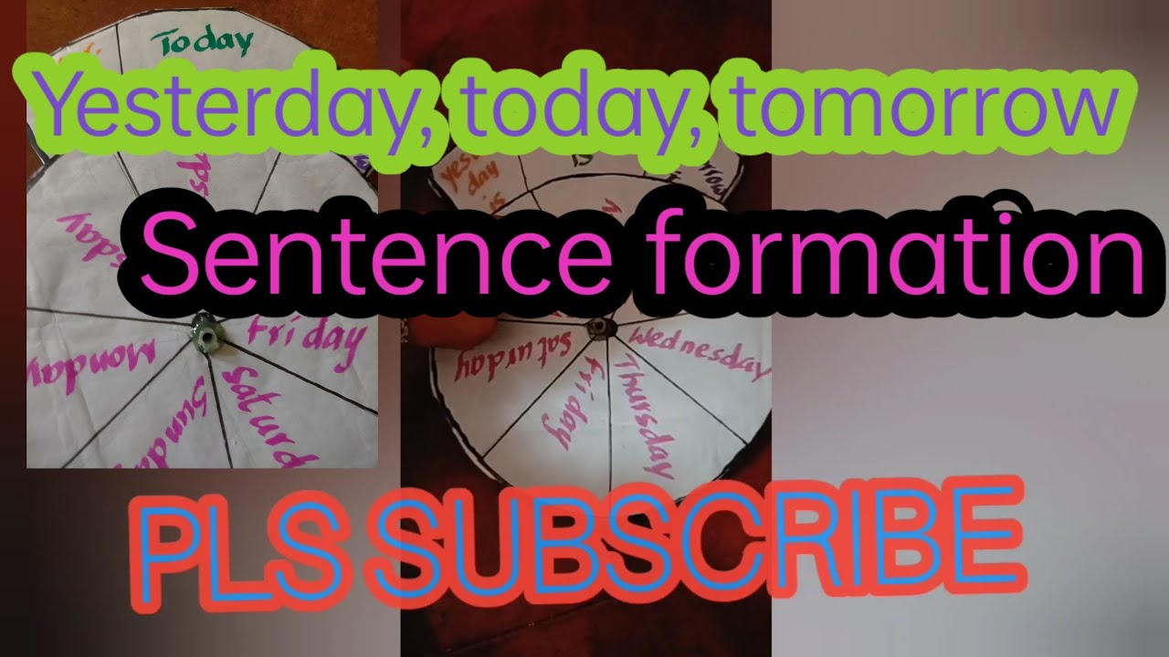 Yesterday, Today and tomorrow .... sentence formation TLM - YouTube